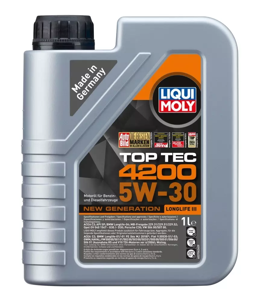 Liqui Moly moottoriöljy Top Tec 4200 5W-30 1L - Syvarin Konehuollon ...